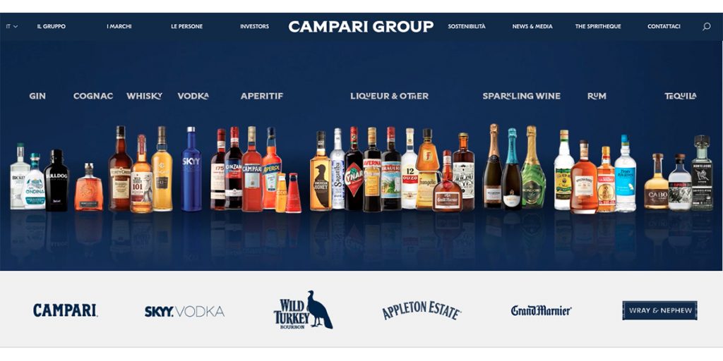 Campari Group rinnova la sua presenza online, nuovo design e un taglio ...